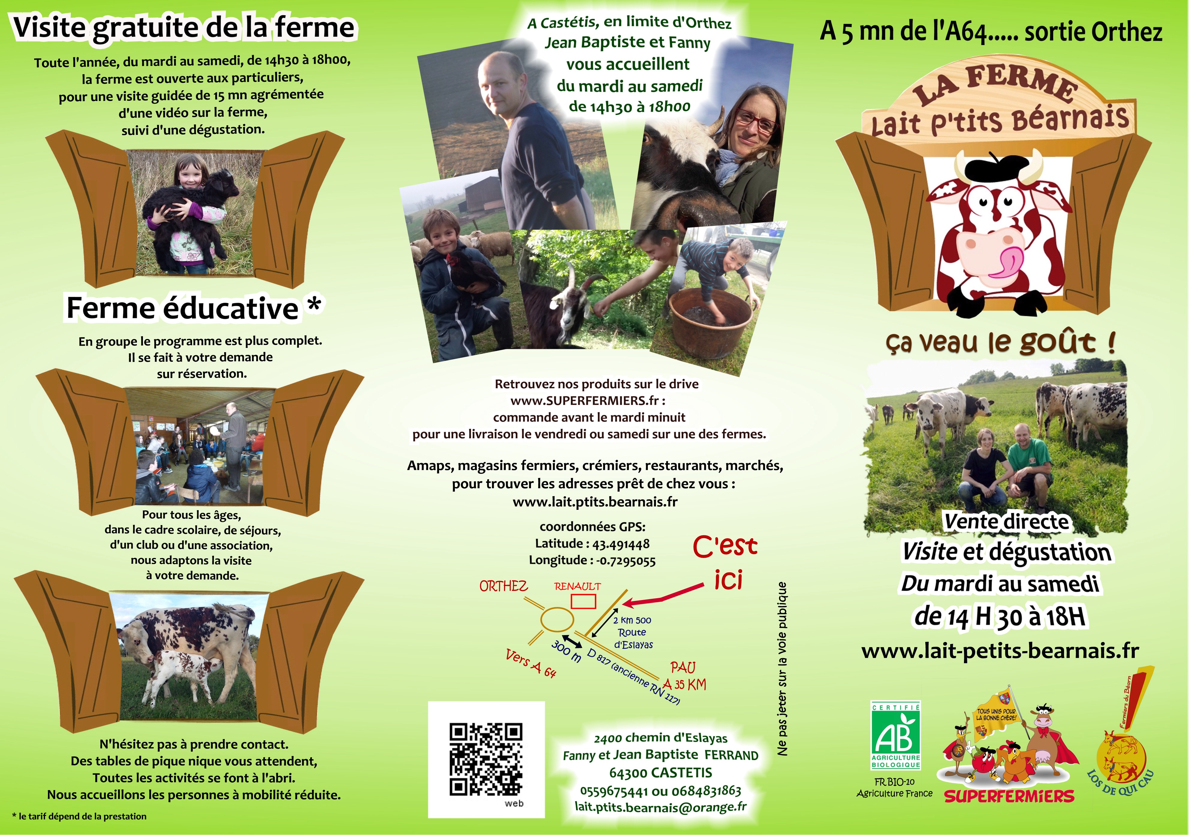 La ferme lait p'tit bearnais - Restauration collective en Nouvelle ...